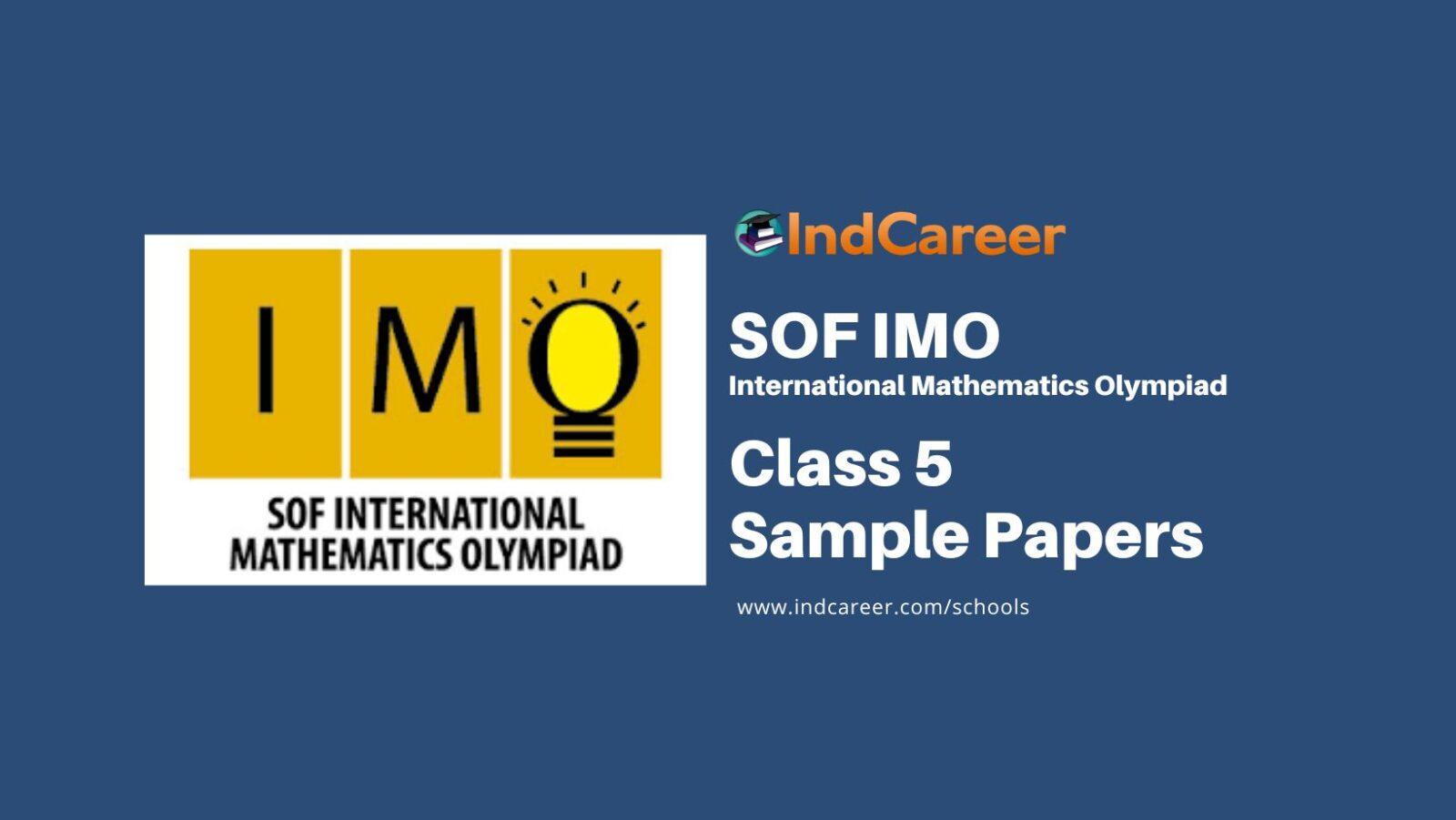 SOF IMO Sample Paper for Class 5 - IndCareer Schools