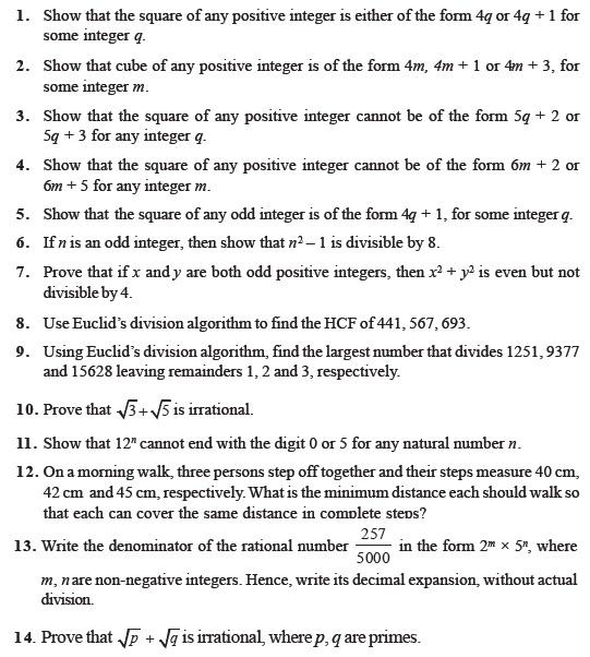 NCERT Exemplar for Class 10, Maths Chapter 1 - IndCareer Schools