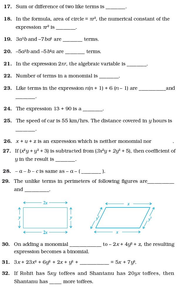 NCERT Exemplar for Class 7, Maths Chapter 9 - IndCareer Schools