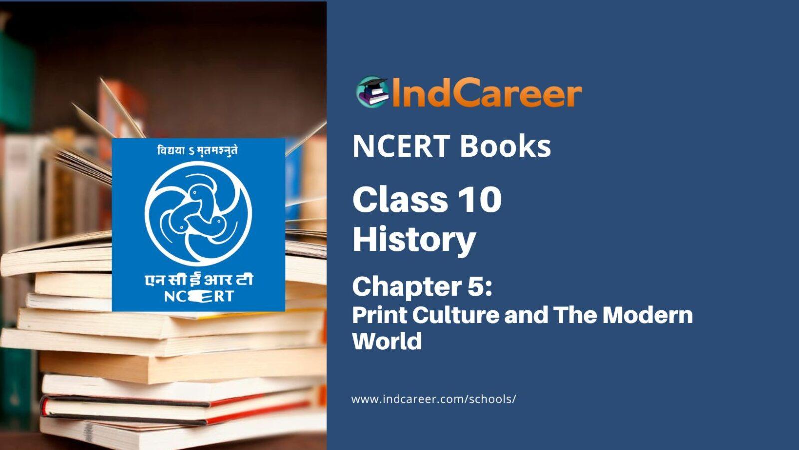 NCERT Book for Class 10 History Chapter 5 Print Culture and The Modern ...