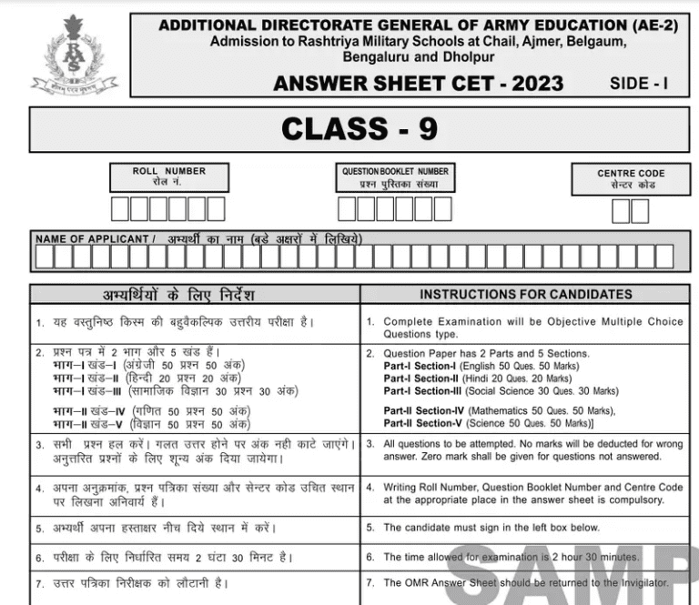 RMS CET Class 9 Syllabus: Download PDFs - IndCareer Schools