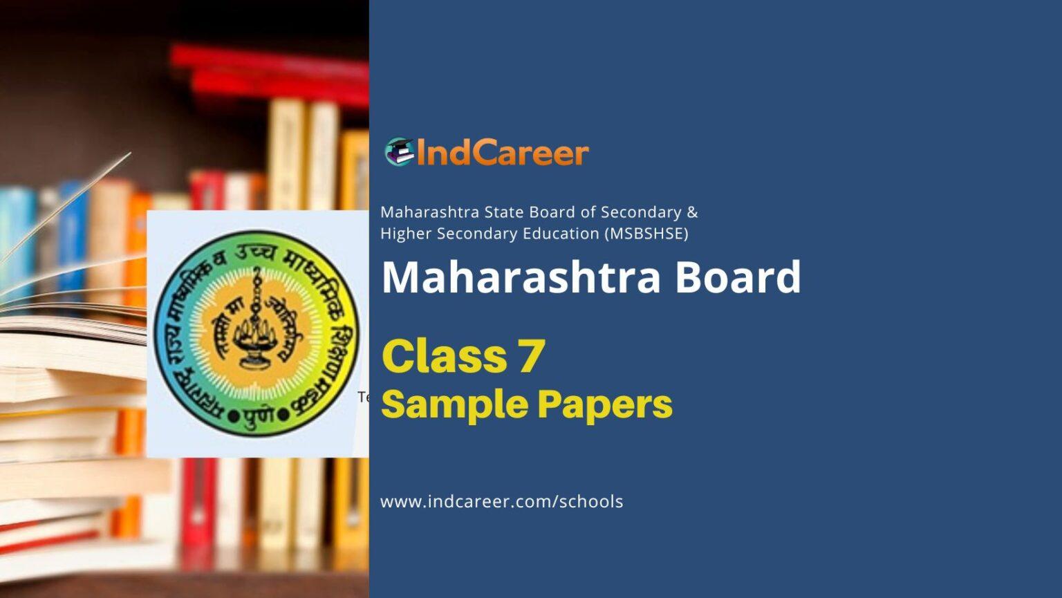 Maharashtra Board Class 7 Sample Question Papers: Download MSBSHSE 7th ...