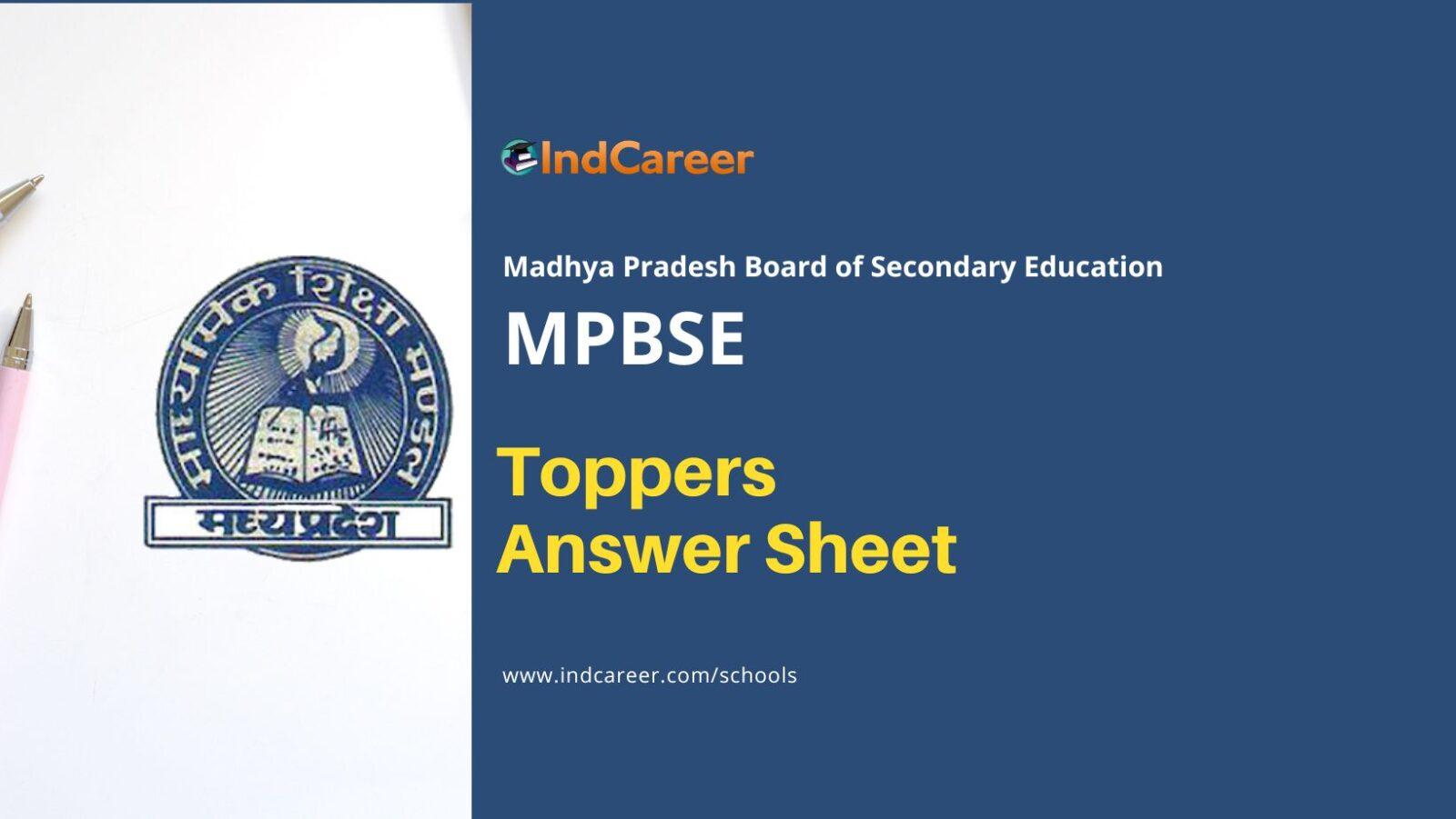 MP Board Toppers Answer Sheet - IndCareer Schools
