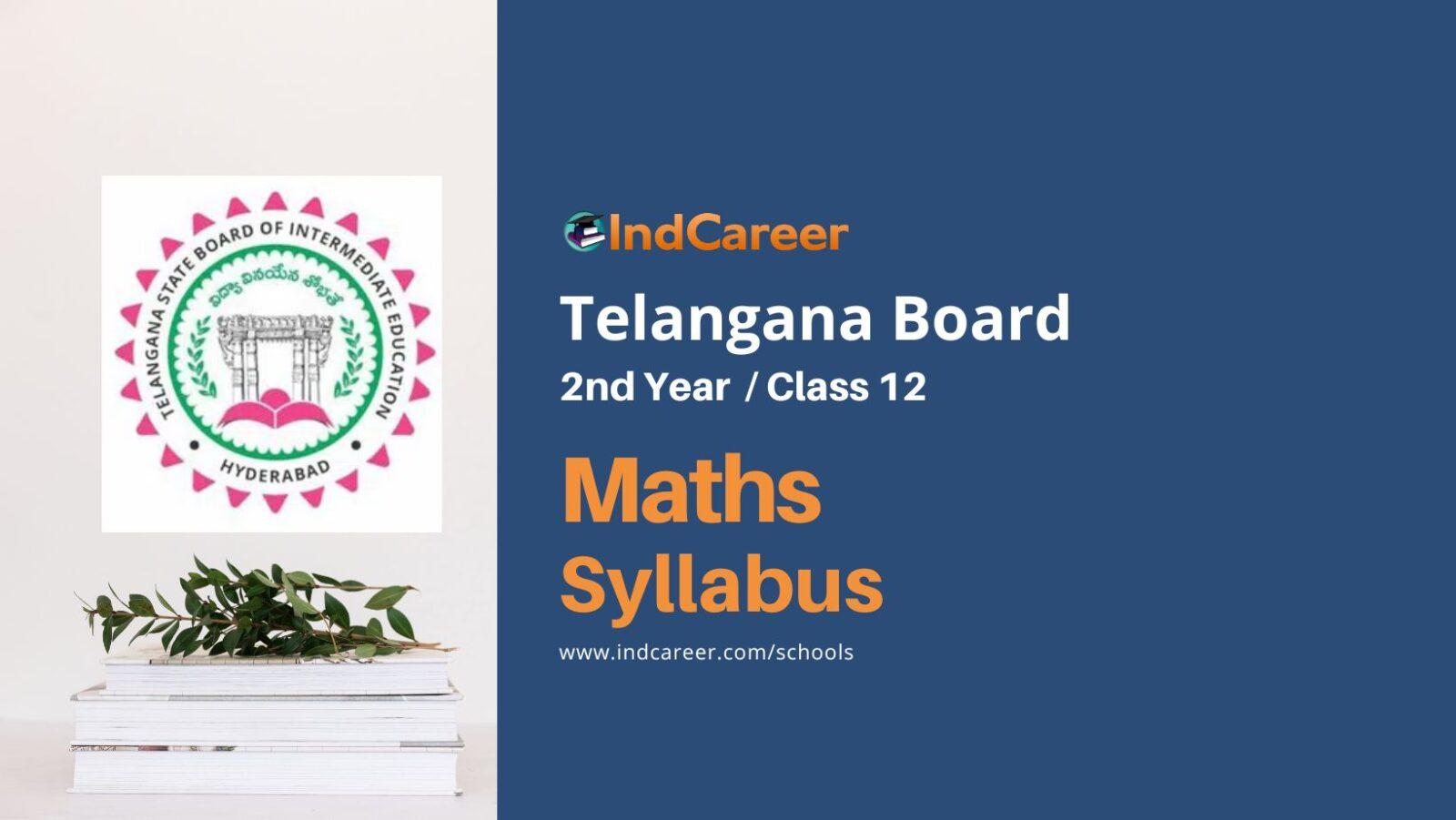 TS Inter 2nd Year Maths (IIA and IIB) Syllabus: Download Telangana ...