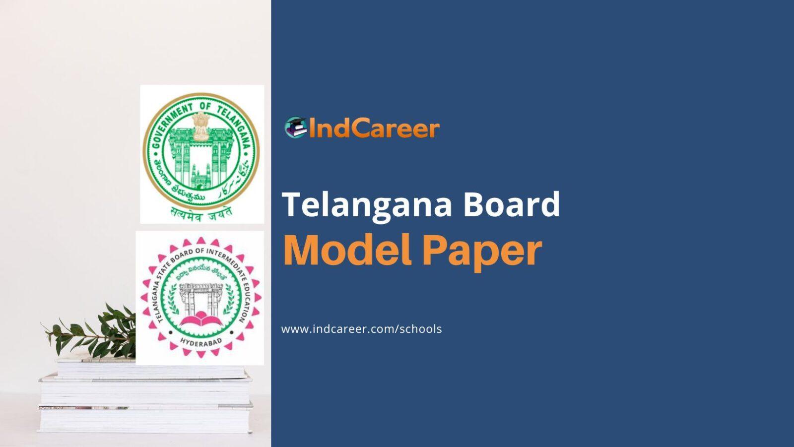 Telangana Board Model Question Paper: Download BSE Telangana, TSBIE ...