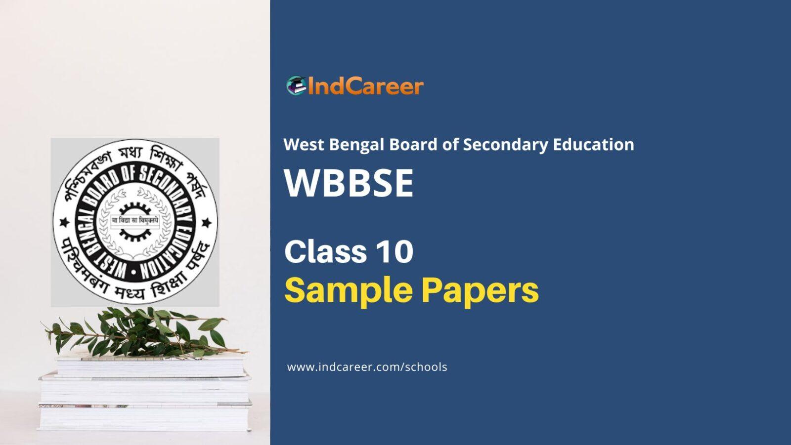 West Bengal Madhyamik Model Question Paper: Download WBBSE Class 10th ...