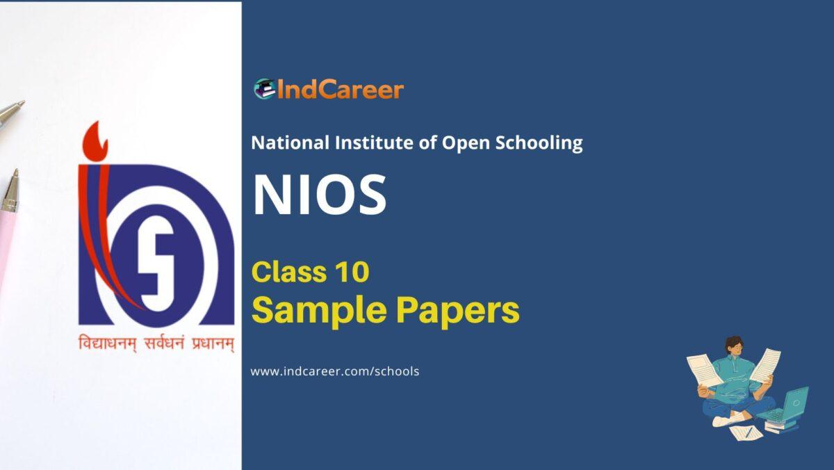 NIOS Class 10 Sample Papers - IndCareer Schools