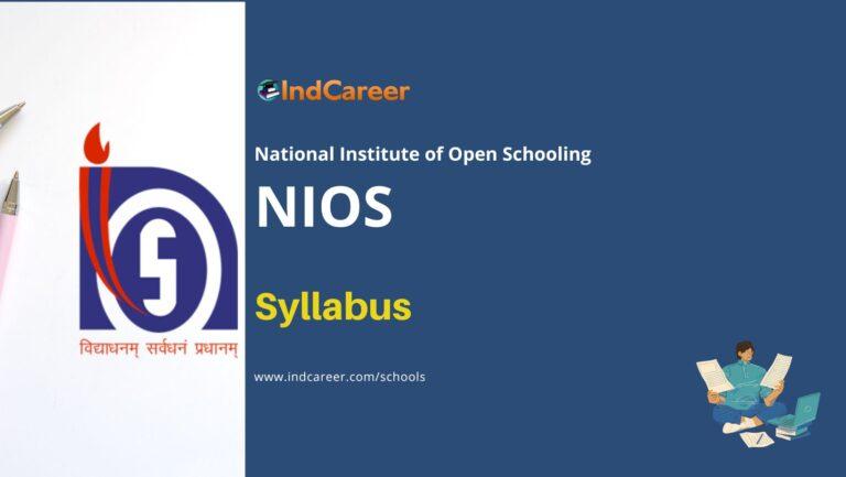 Nios Syllabus Download Pdf For All Classes Indcareer Schools