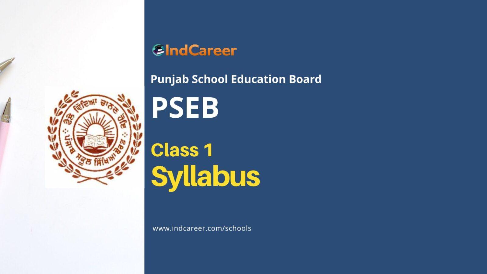 PSEB Class 1st Syllabus 2025 - IndCareer Schools