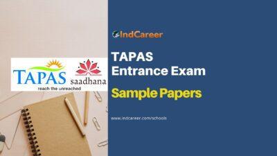 TAPAS Entrance Exam Sample Question Paper - IndCareer Schools