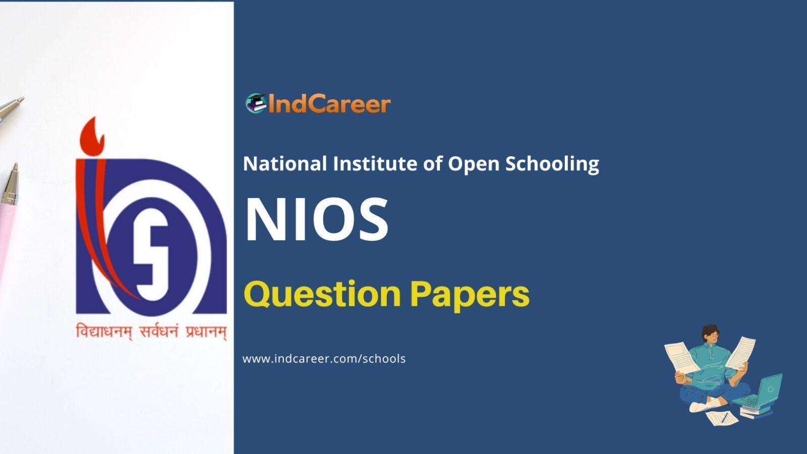 NIOS Previous Year Question Papers - IndCareer Schools