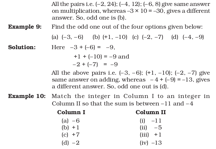 NCERT Exemplar for Class 7, Maths Chapter 1 - IndCareer Schools