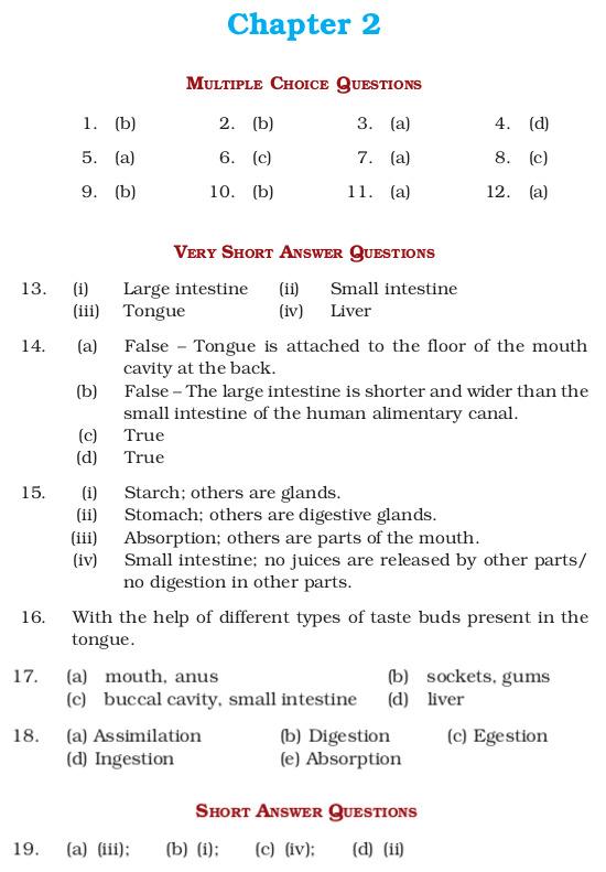 NCERT Exemplar for Class 7, Science Chapter 2 - IndCareer Schools