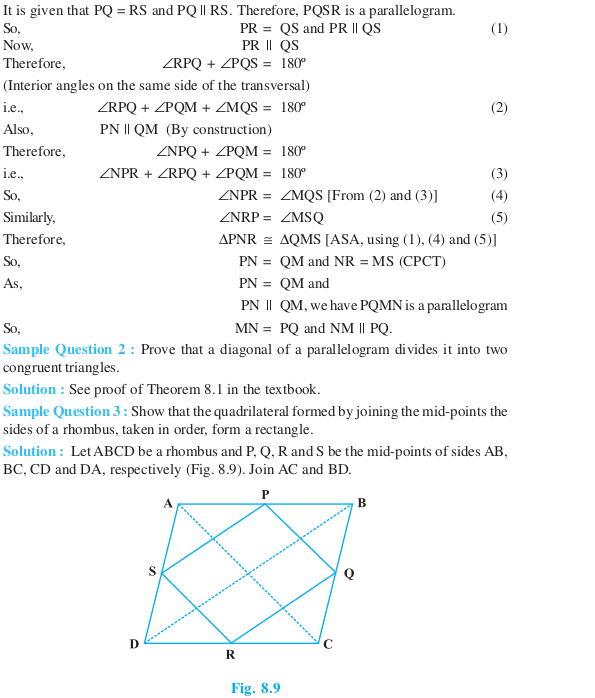 NCERT Exemplar for Class 9, Maths Chapter 8 - IndCareer Schools