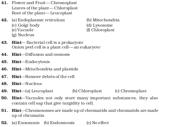 NCERT Exemplar for Class 9, Science Chapter 5 - IndCareer Schools