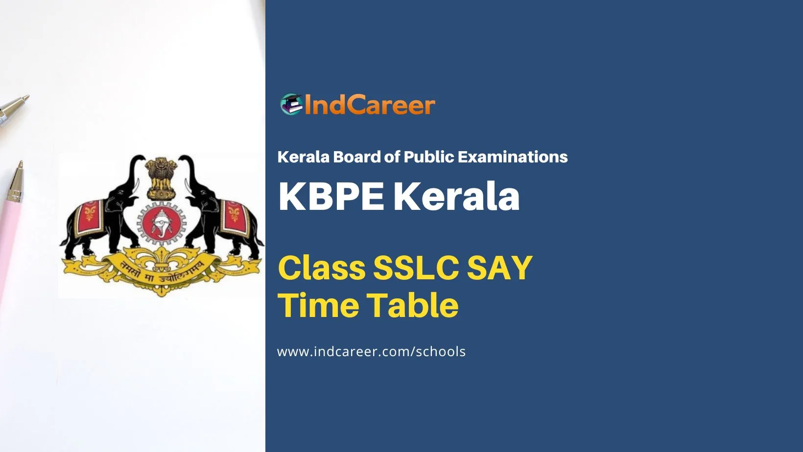 Kerala SSLC SAY Time Table 2025: KBPE Class 10th Compartment Exam Date ...