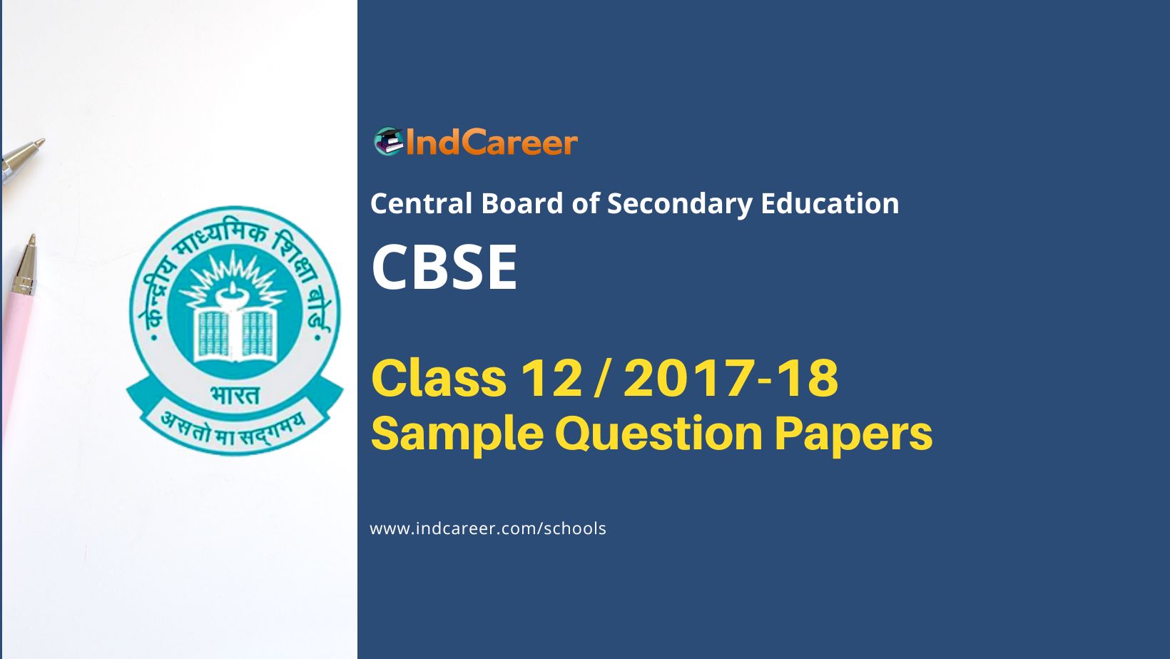 CBSE Class XII Sample Question Paper & Marking Scheme 2017-18 ...
